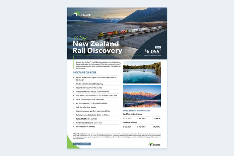 16 Day New Zealand Rail Discovery | ANZCRO